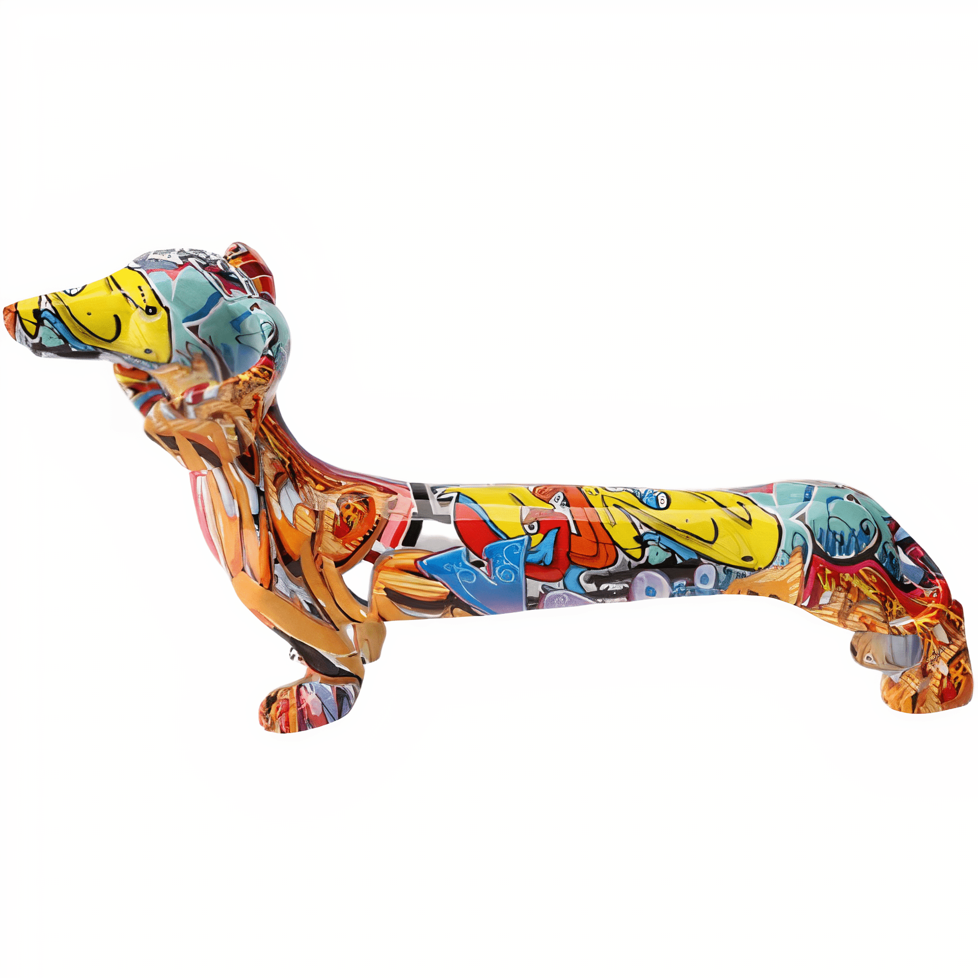 Statue Teckel Coloré | Street Art Galerie