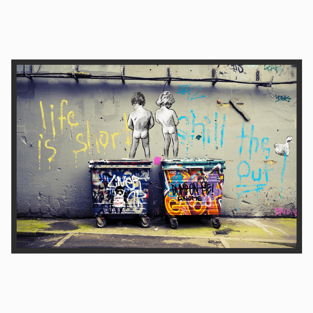 Tableau Banksy La Vie Est Courte | Street Art Galerie